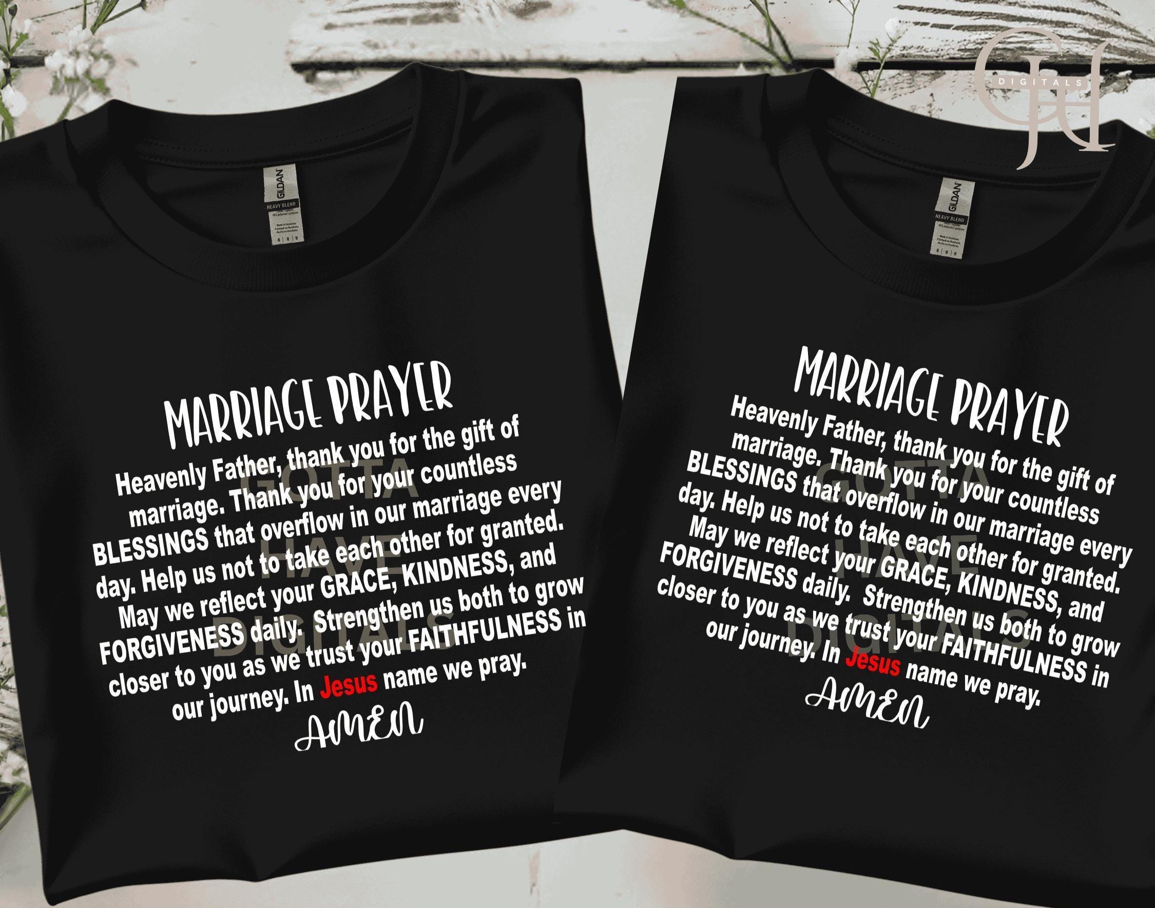 Marriage Prayer SVG PNG: Matching Couple Shirt Design (digital Download ...