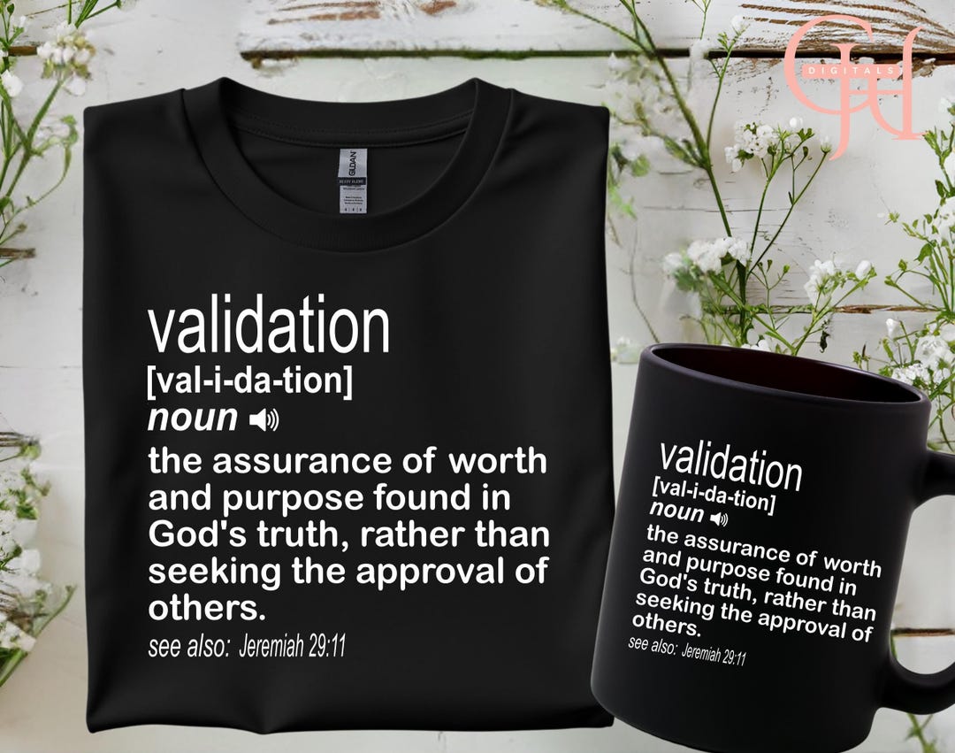 Validation Definition SVG PNG: Faith Based Design (digital Download)png ...