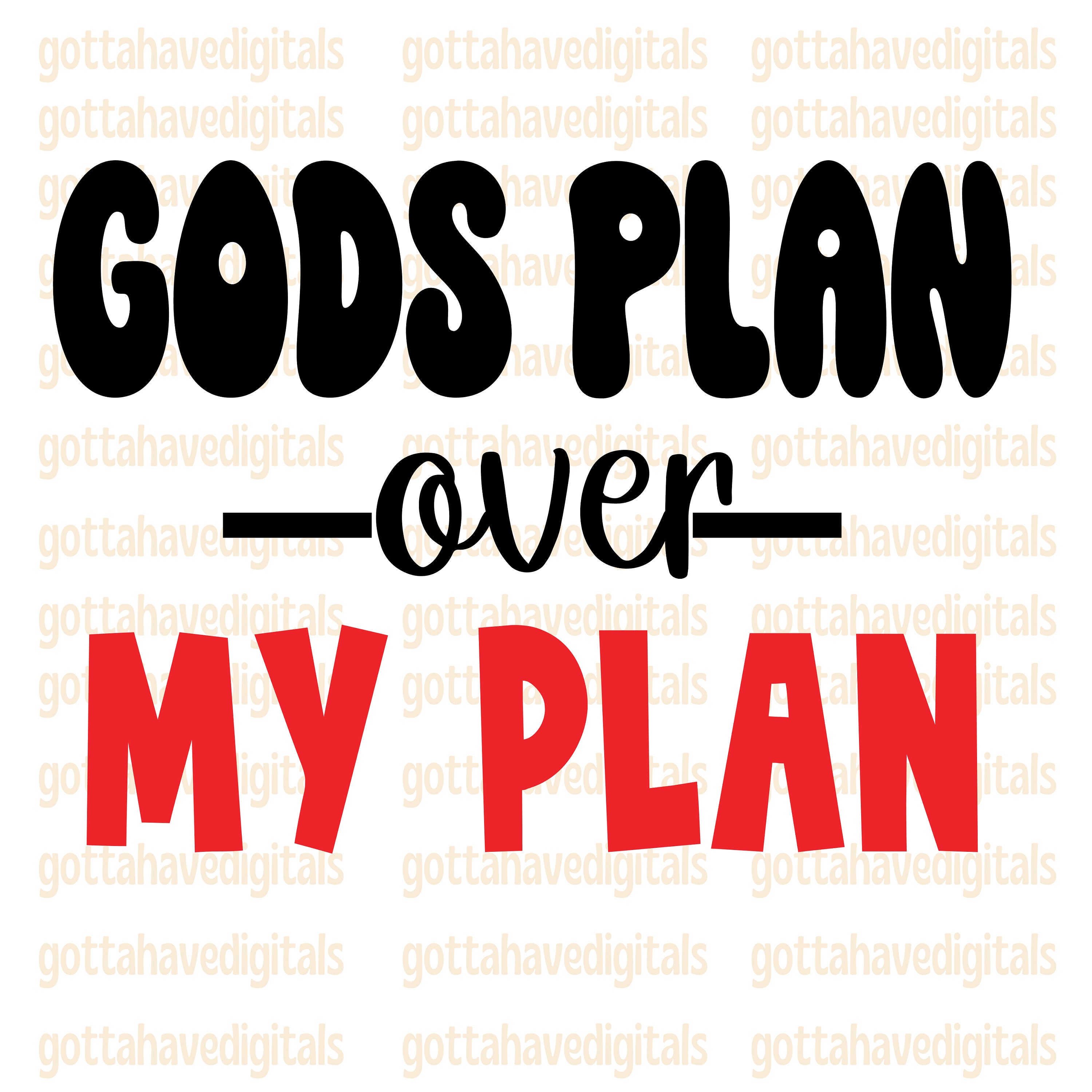 Christian Svg. God's Plan Over My Plan. Svg File. Cut File for Cricut ...