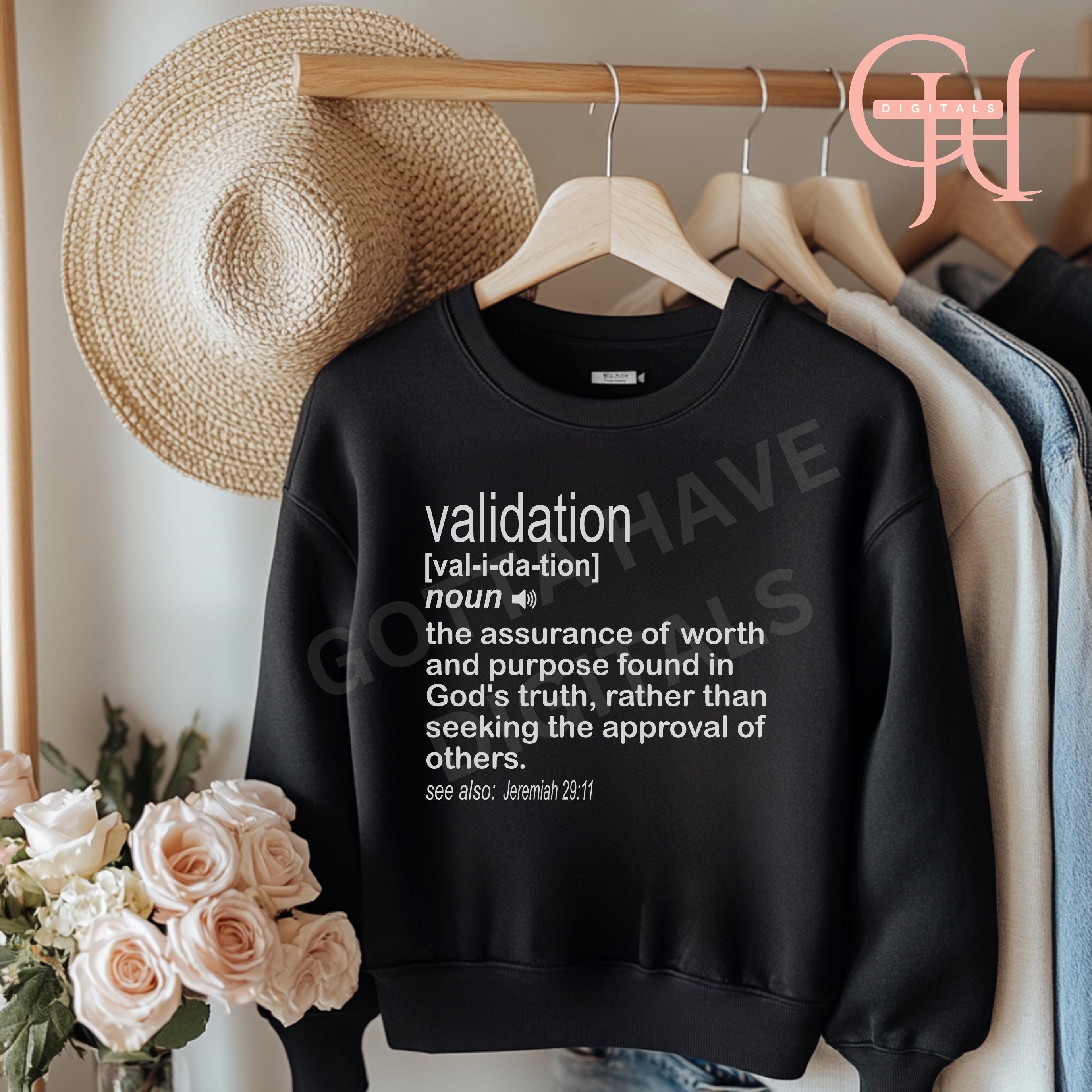 Validation Definition SVG PNG: Faith Based Design (digital Download)png ...