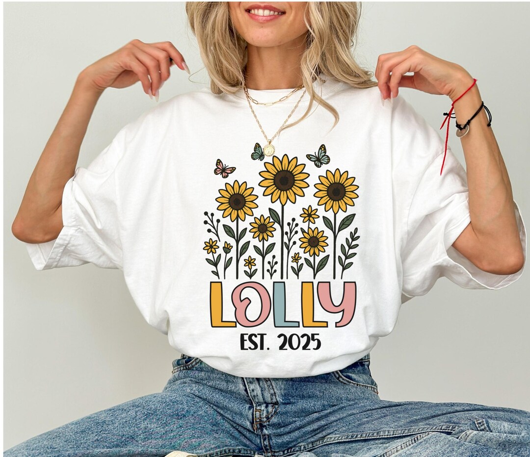 Comfort Colors® Sunflower Lolly Shirt, Lolly Gift, Custom Lolly Shirt ...