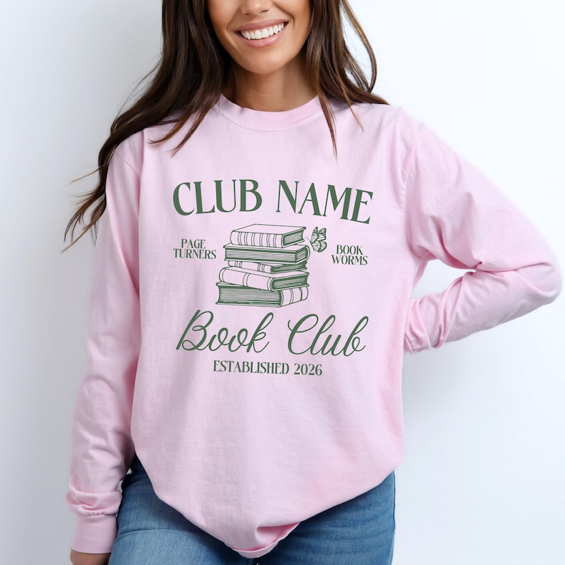 Comfort Colors®book Club Personalized Shirts,custom Bookish Shirt ...