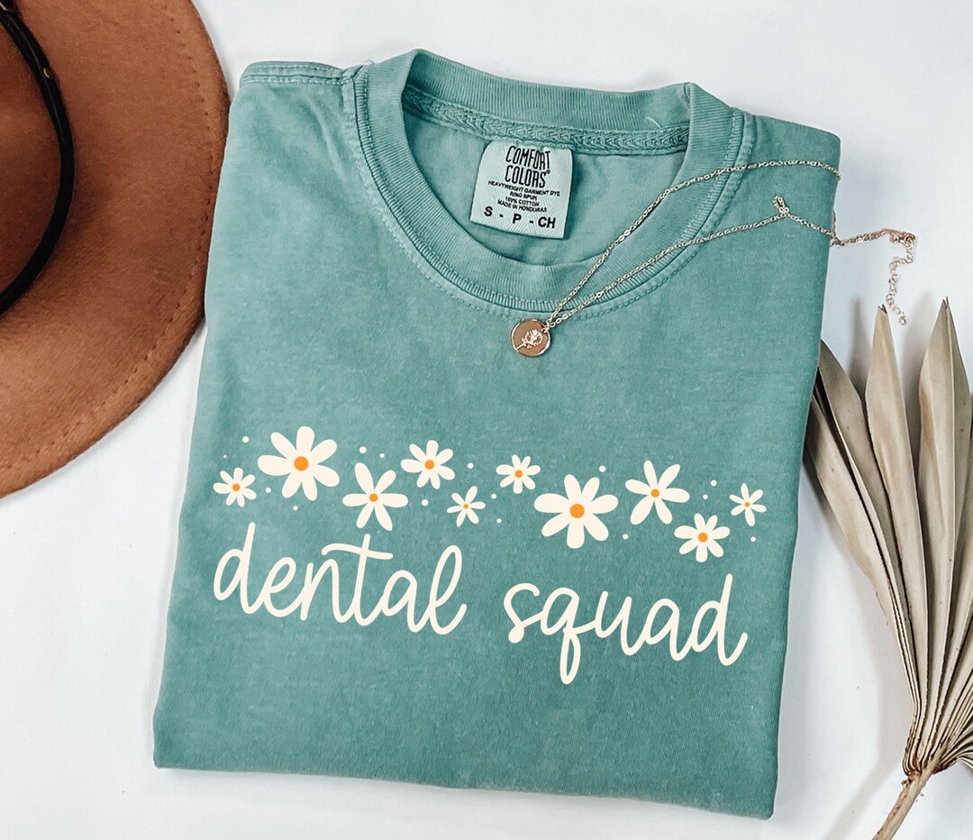 Comfort Colors® Floral Dental Squad Shirts,dentist Shirt, Gift for ...