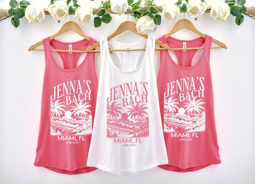 Custom Name Bachelorette Tanks, Beach Bachelorette Tank Tops,luxury ...