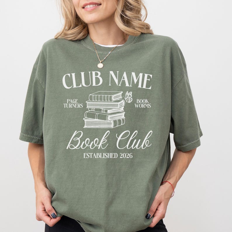 Comfort Colors®book Club Personalized Shirts,custom Bookish Shirt ...