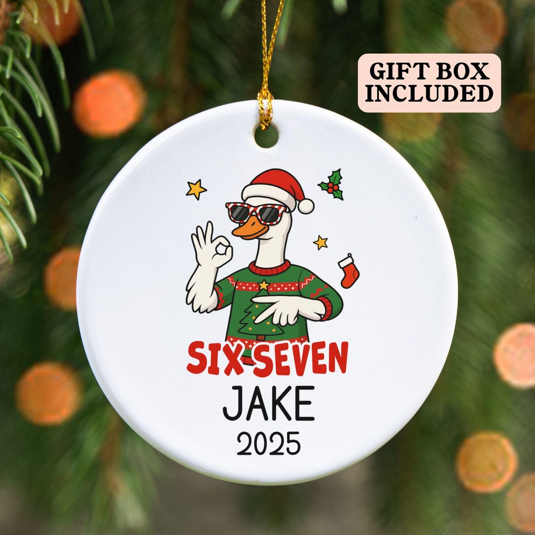 6-7 Meme Ornament, Santa Says 6-7 Ornament, Tween Christmas Ornament ...