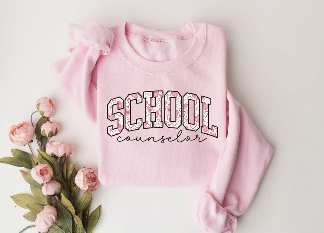 Valentine's Day School Counselor Sweatshirt, School Counselor Valentine ...