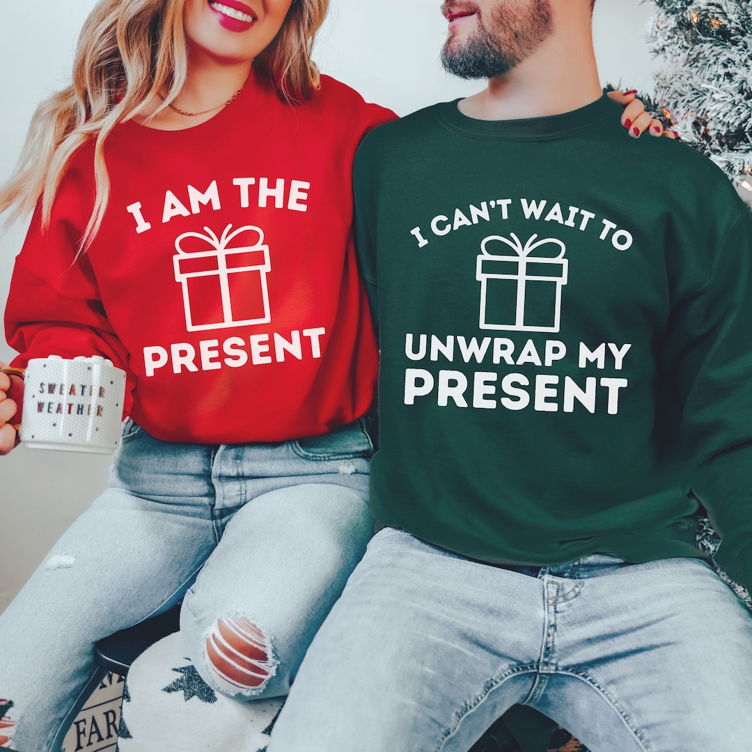 Funny Christmas Couples Sweater, Couples Matching Christmas Sweaters, Holiday Couples Sweatshirt ...