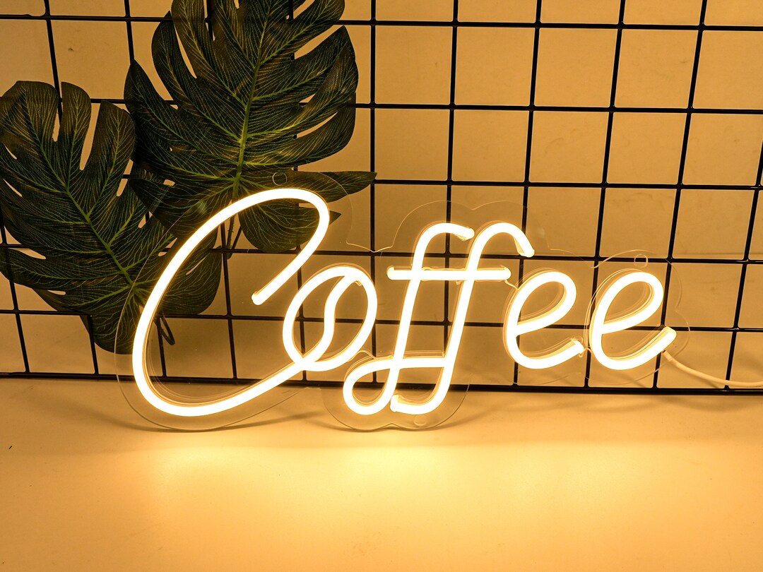 Coffee LED Neon Sign, Neon Signs for Wall Decor, Cafe Shop Sign, Bar ...