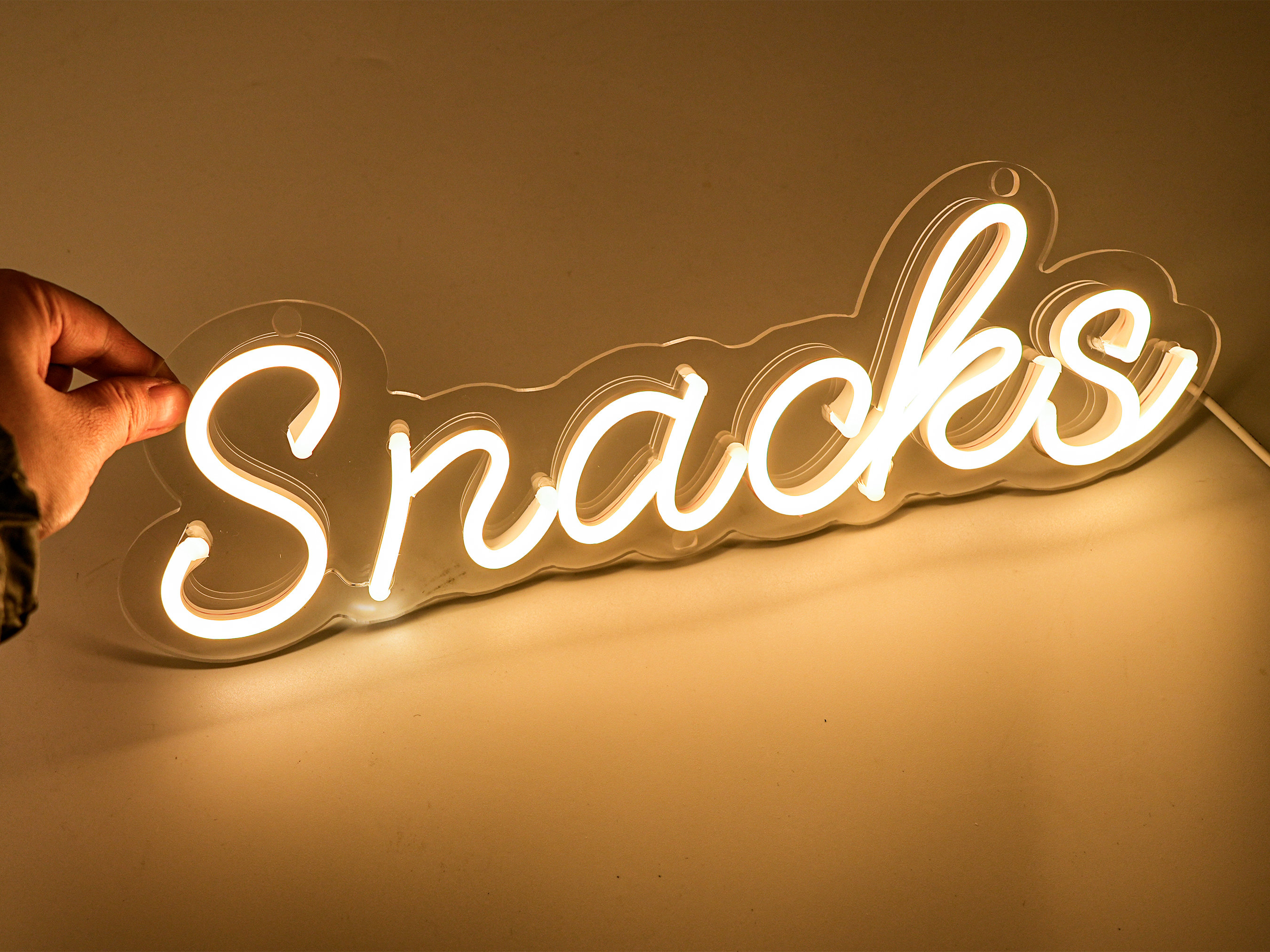 Snacks LED Neon Sign, Neon Signs for Wall Decor, Cafe Shop Sign, Bar ...