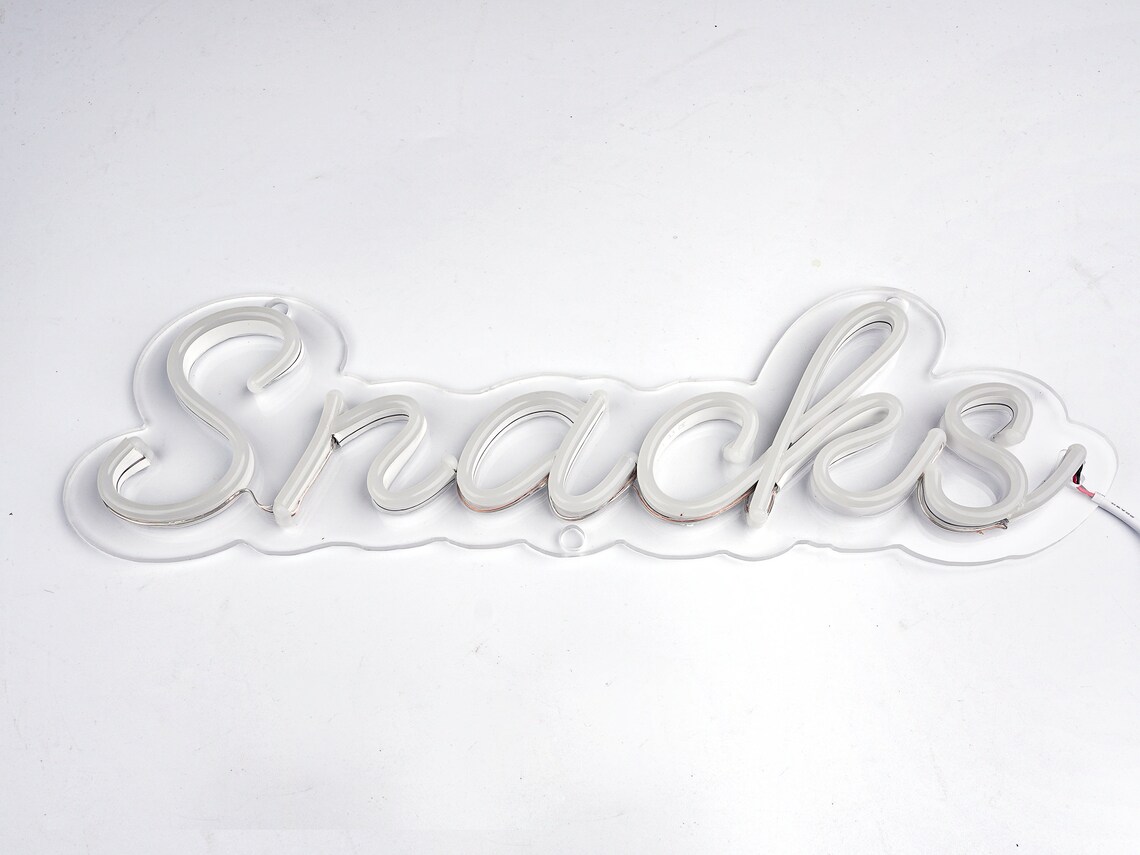 Snacks LED Neon Sign, Neon Signs for Wall Decor, Cafe Shop Sign, Bar ...