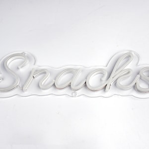 Snacks LED Neon Sign, Neon Signs for Wall Decor, Cafe Shop Sign, Bar ...