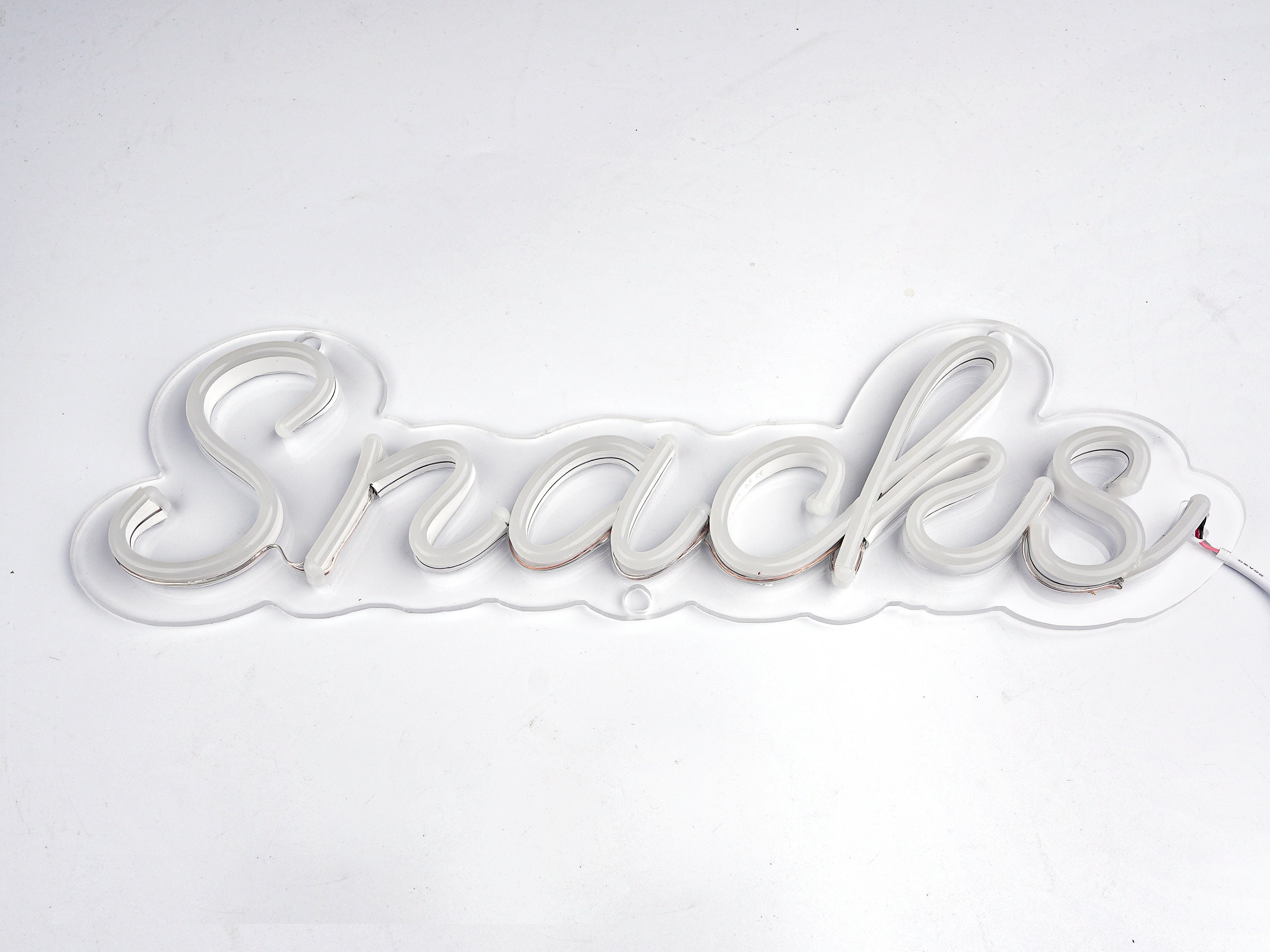 Snacks LED Neon Sign, Neon Signs for Wall Decor, Cafe Shop Sign, Bar ...