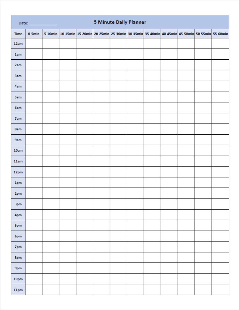 Accelerate Productivity With 5 Minute Daily Planner (printable Version ...