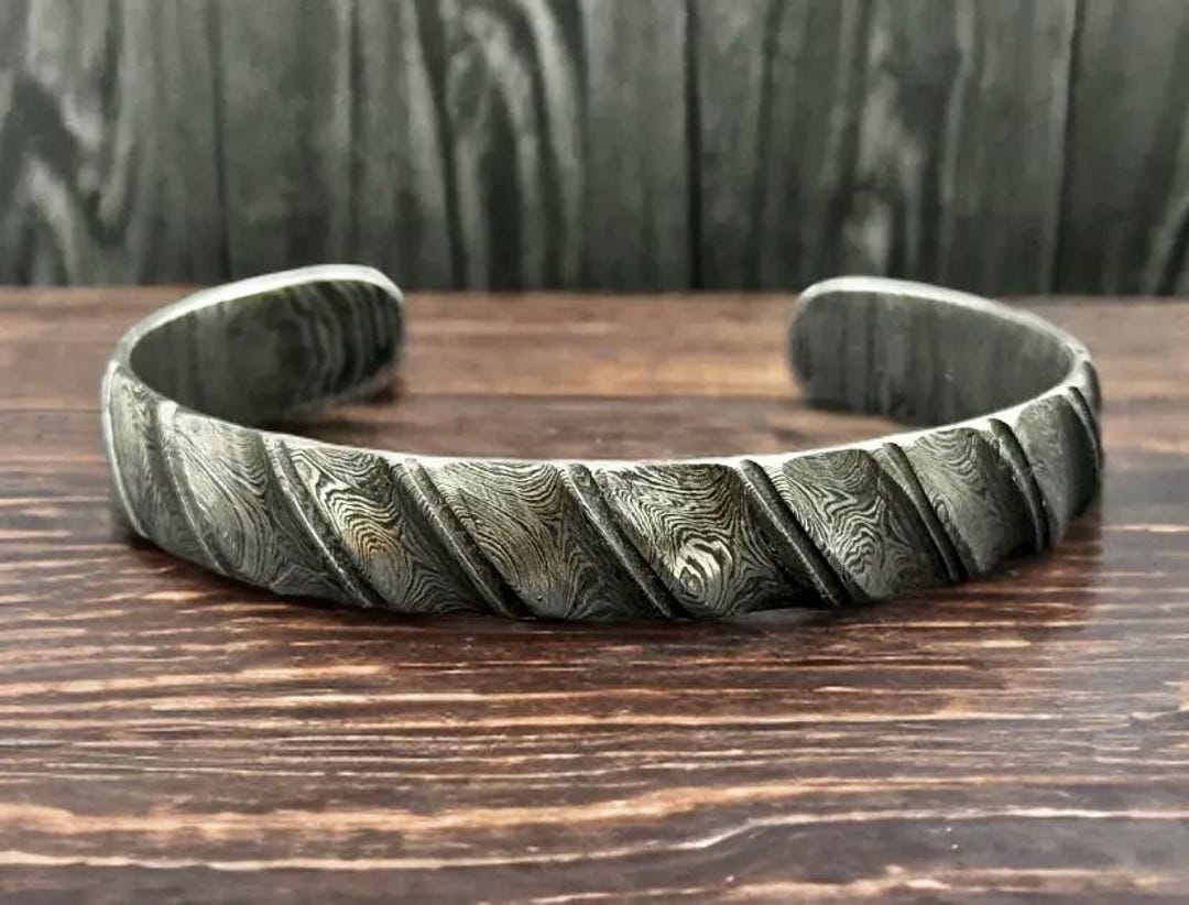 Damascus Bracelet Hand Forged Modern Jewelry Unique Bracelet for Men ...
