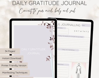 Daily Gratitude Journal Printable - Etsy