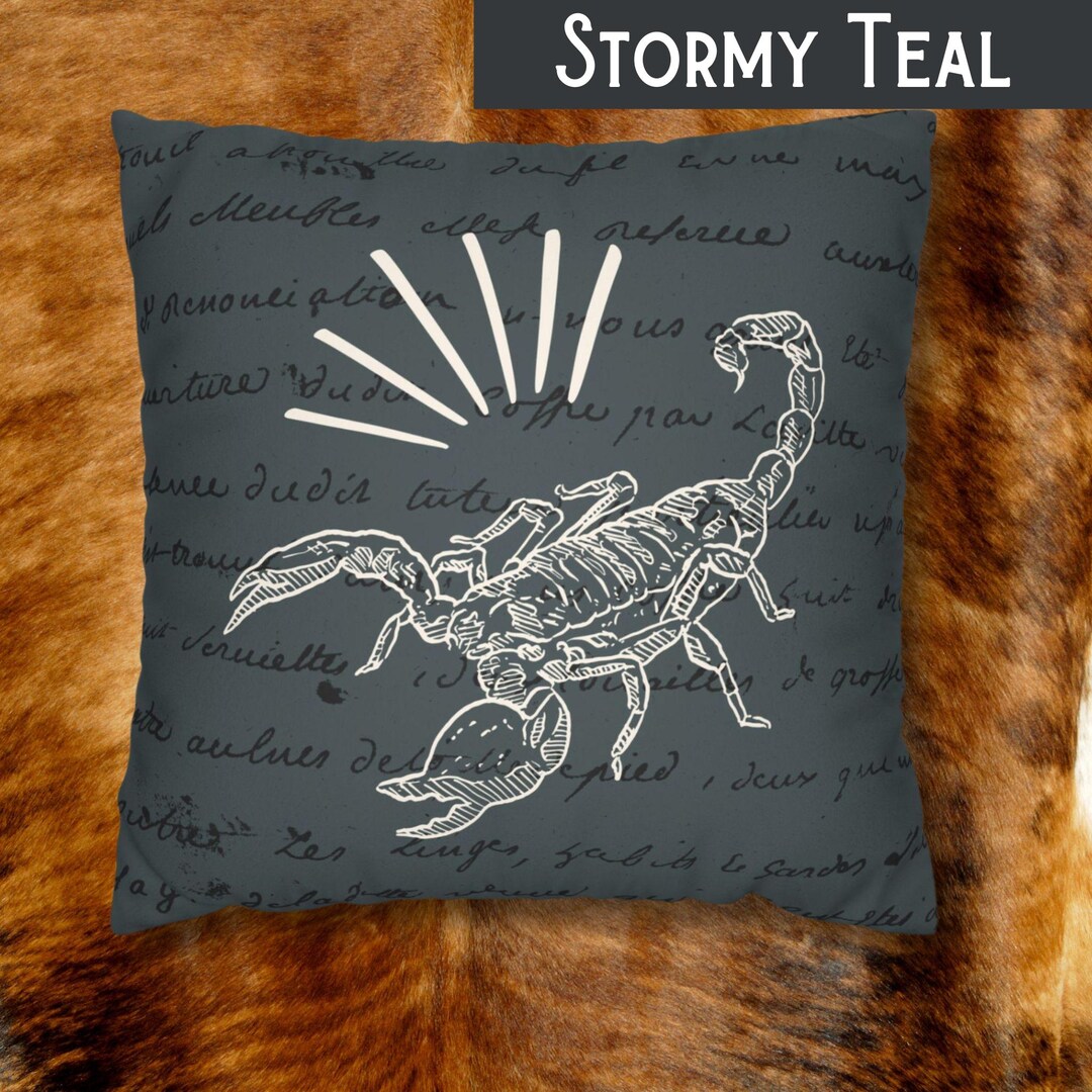 Western Gothic Scorpion Pillow Cover | Whimsigoth Americana Decor ...