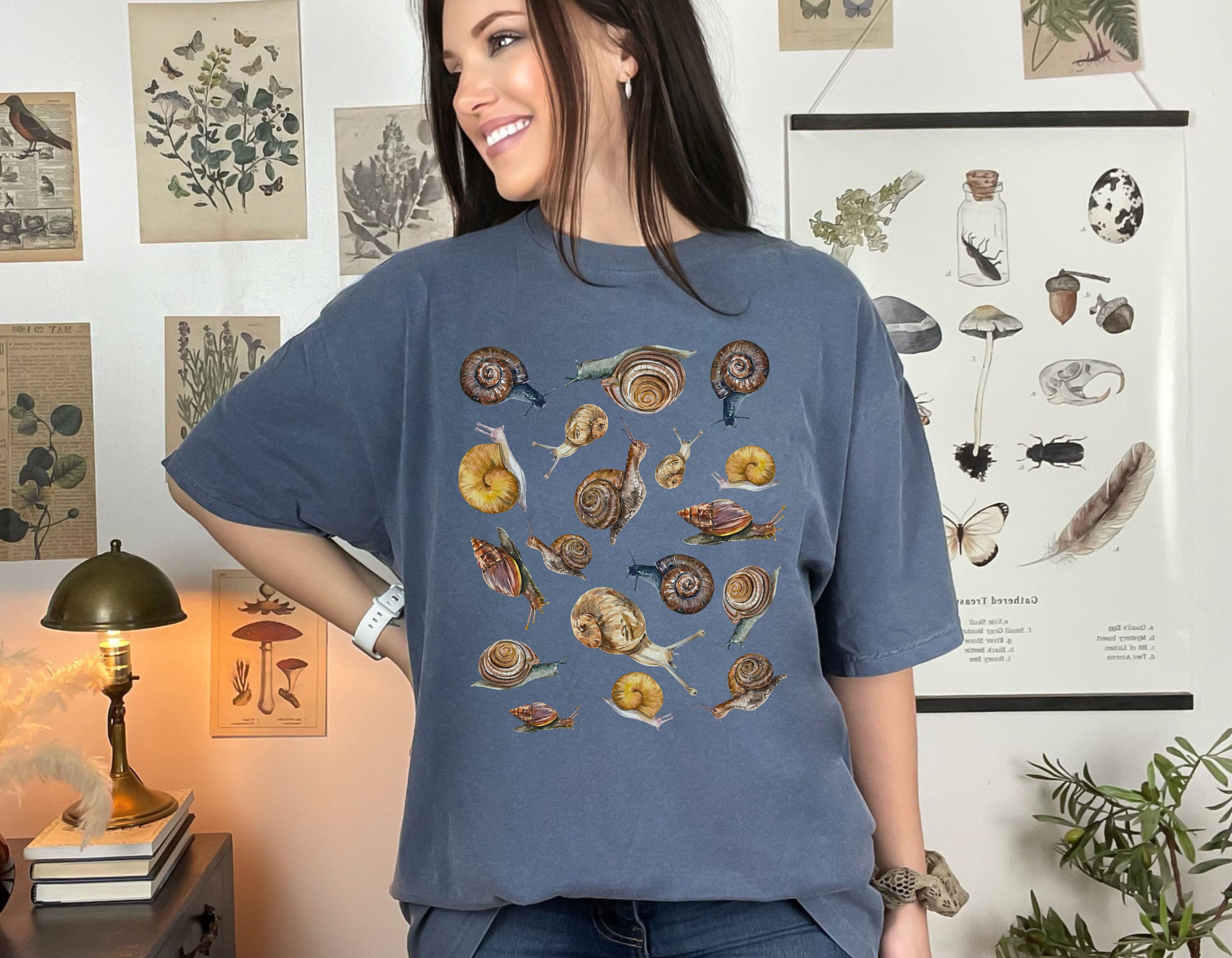 Cottagecore Land Snail Comfort Colors Shirt, Goblincore Snail Lover ...