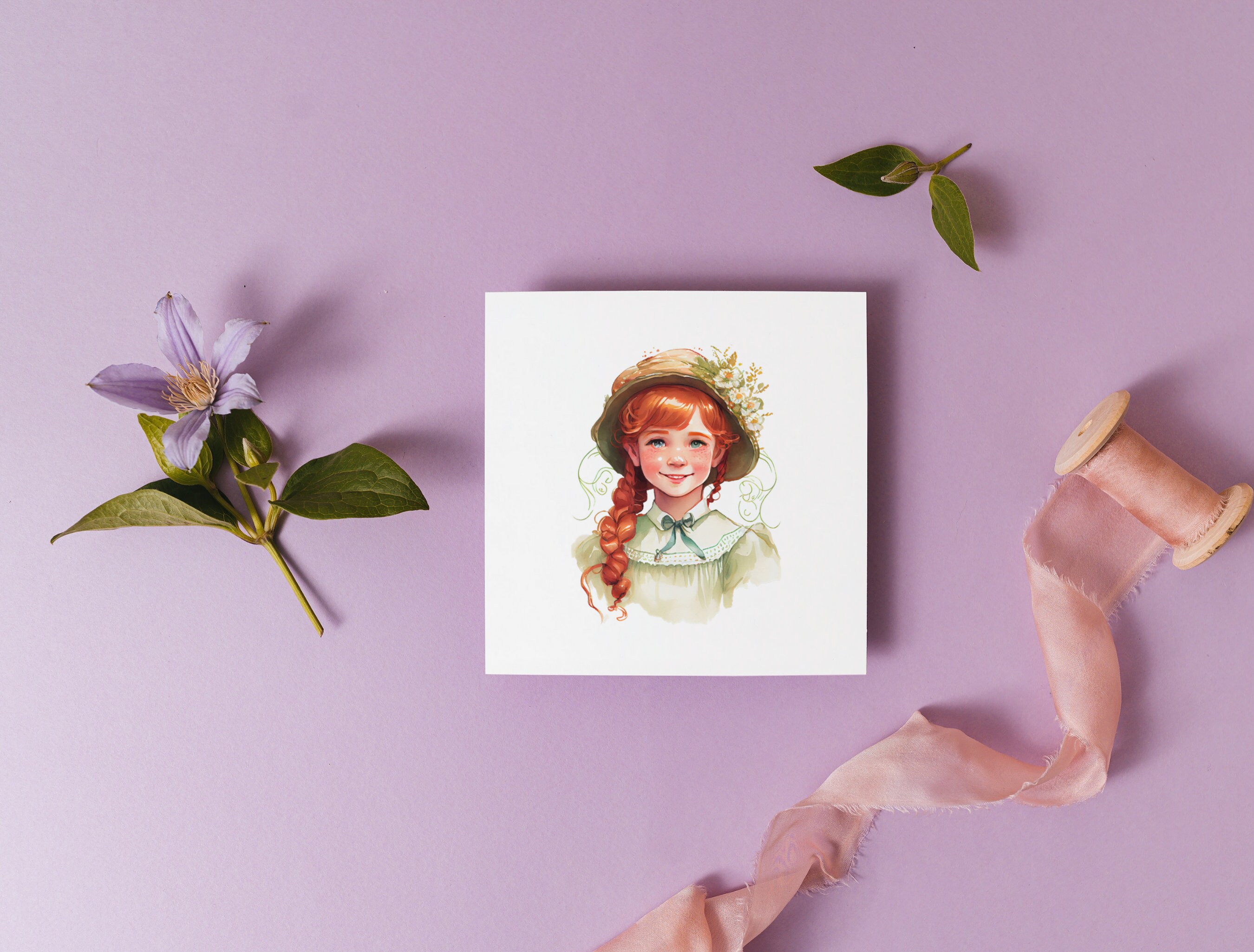 Vintage Anne of Green Gables Clipart Set Watercolor Clipart - Etsy