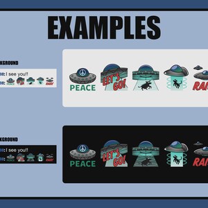 UFO Pack Twitch Emotes Discord Emojis - Etsy