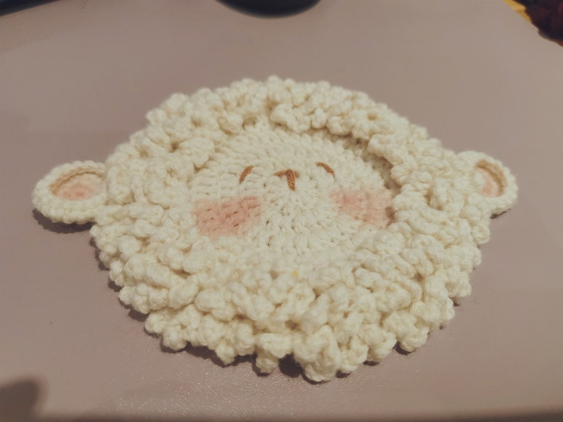 Handmade Crochet Little Lamb Coaster Teacup Pad - Etsy