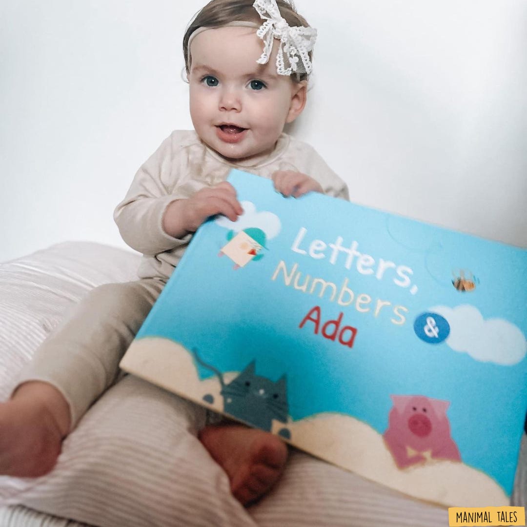 Personalized Baby Book - Letters, Numbers & Me, Personalized Gift for ...
