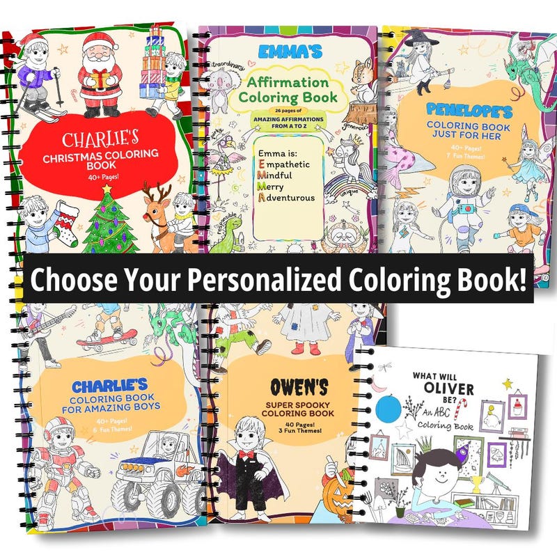 Custom Coloring Book - Etsy