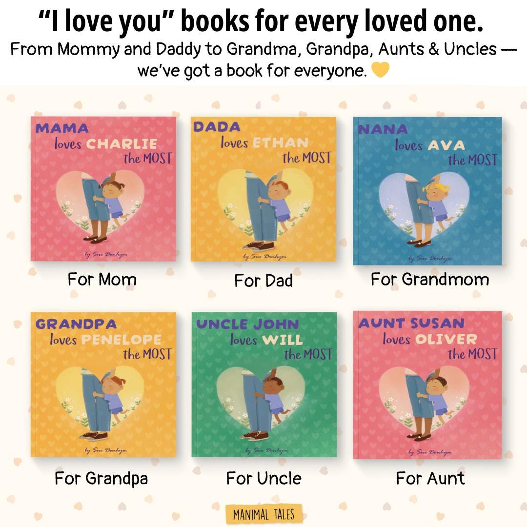 Custom Father's Day Gift, Personalized 'I Love You' Book for Dad ...