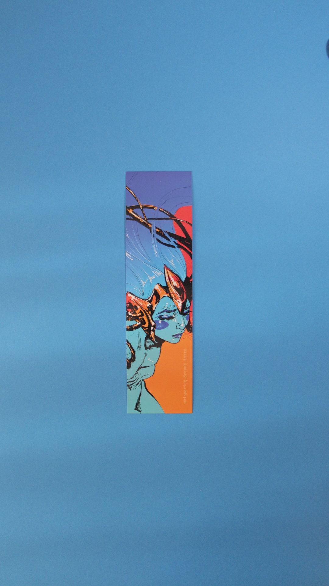 Cyberpunk Print Bookmark Sad Woman Ink and Flat Colours Art - Etsy