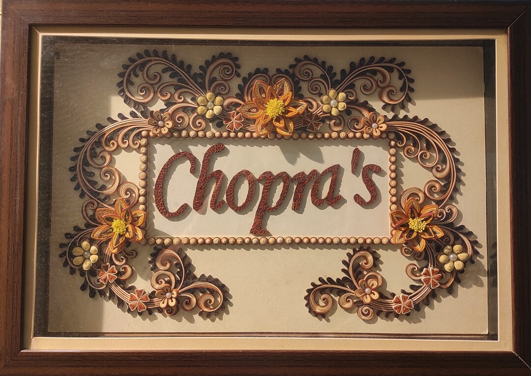 Quilling Number / Name Plate - Etsy