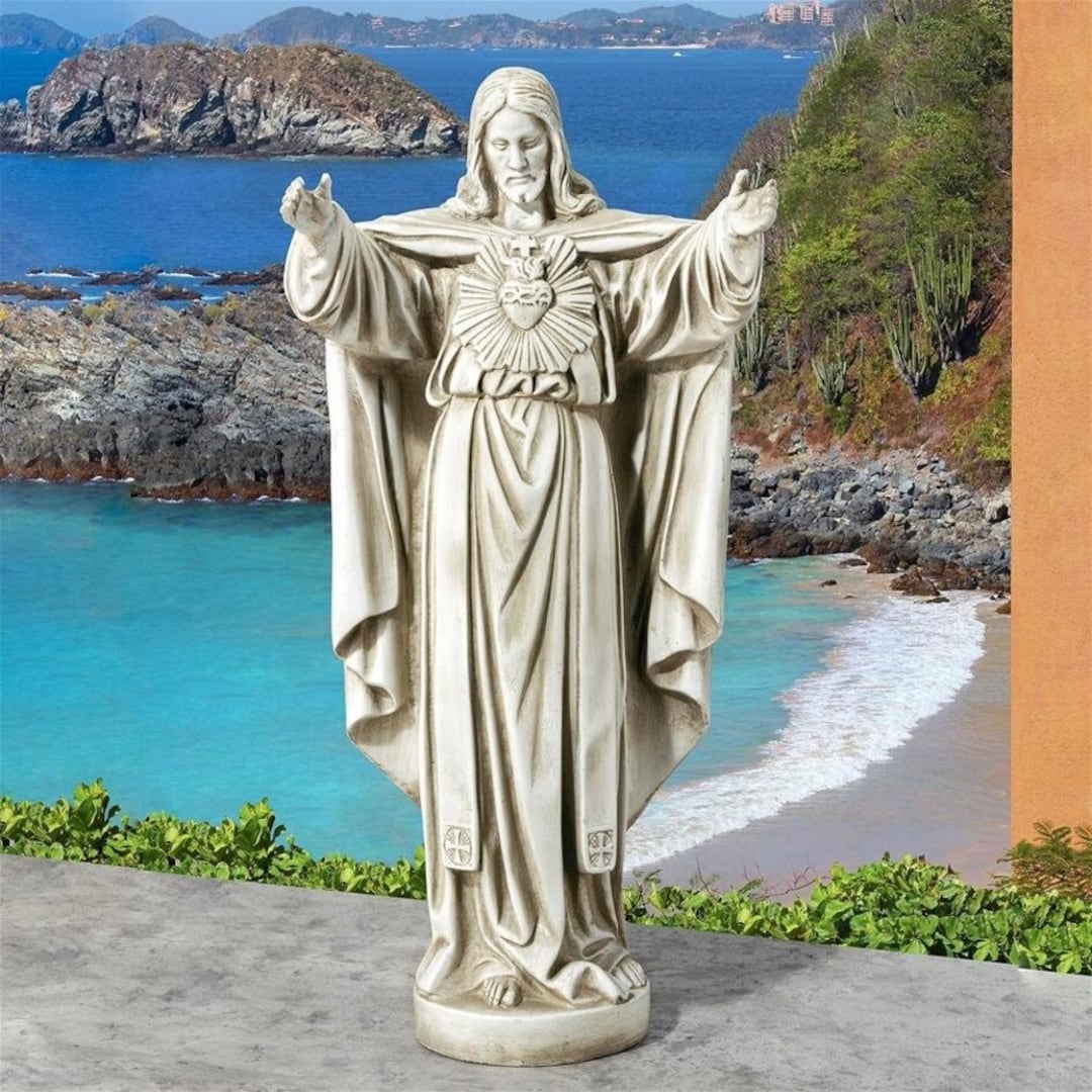 Jesus Statue Jesus Decor Spiritual Decor Garden Statue - Etsy