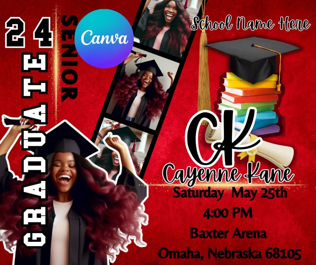 Graduation Invitation Template, Graduation Invitation, Modern Grad ...