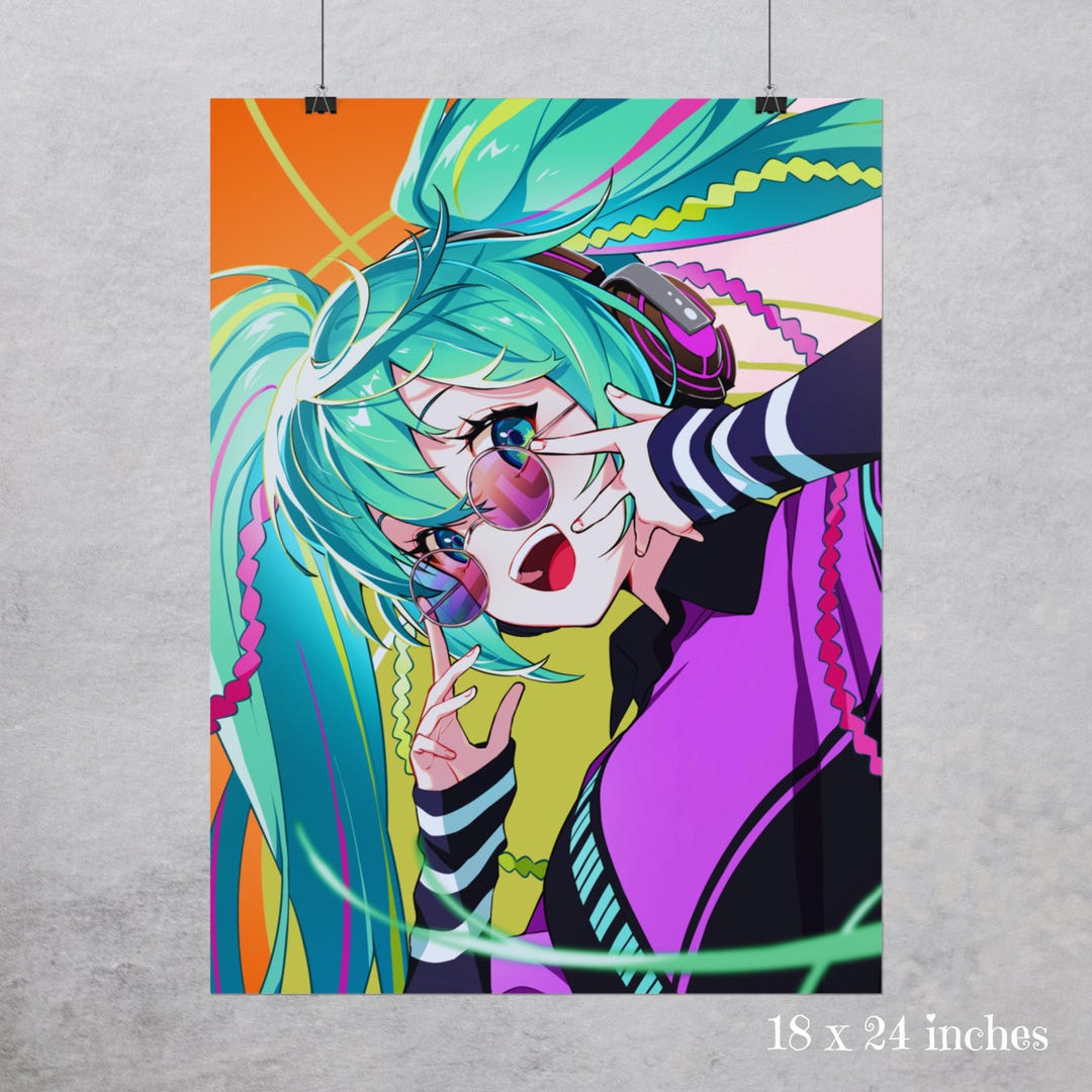 Hatsune Miku Poster | Vocaloid Pop Art Print - Etsy Canada