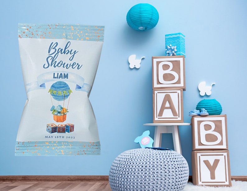 Editable Baby Shower Boy Canva Template - Etsy