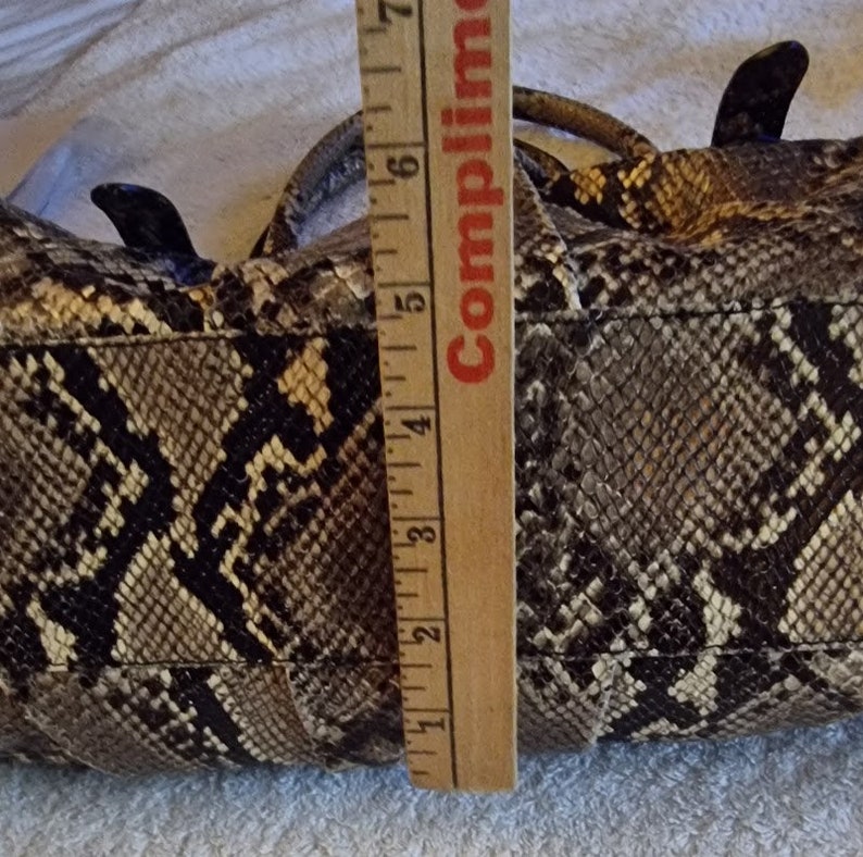Stuart Weitzman Python Leather Shoulder Bag NOT HANDMADE - Etsy Listing ...