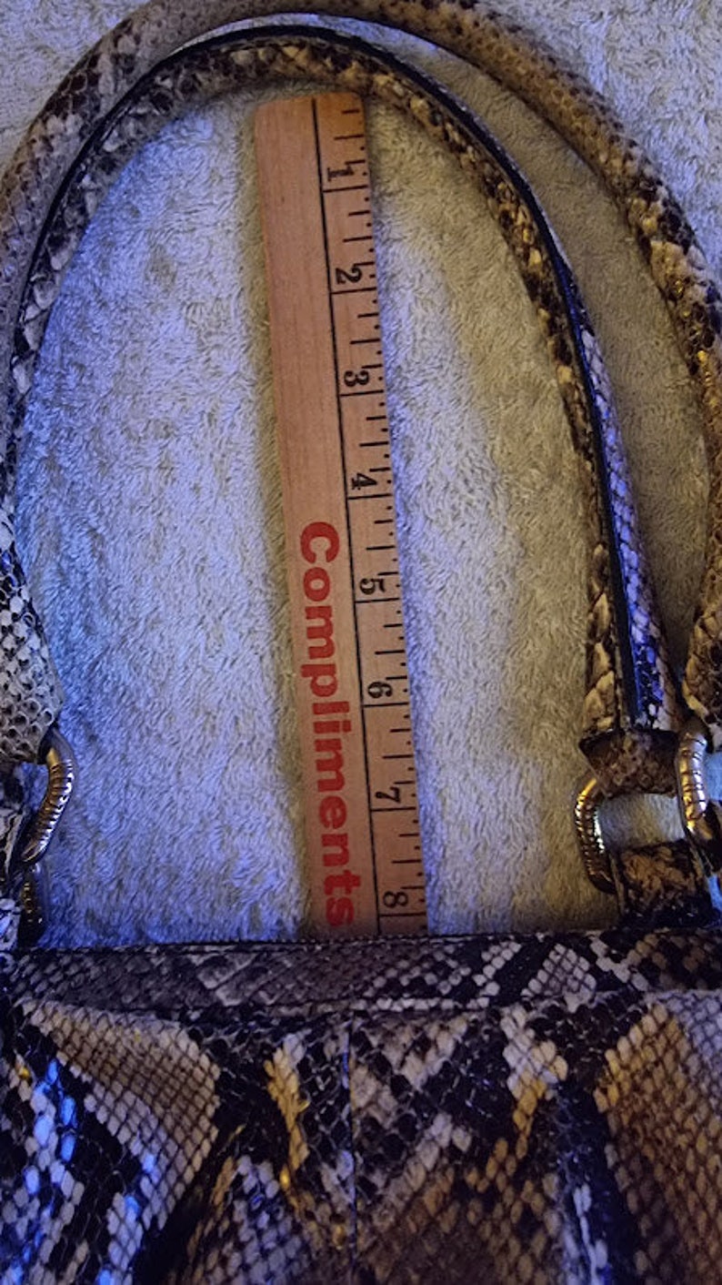 Stuart Weitzman Python Leather Shoulder Bag NOT HANDMADE - Etsy Listing ...
