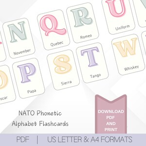 NATO Phonetic Alphabet | Montessori School Flashcards | Printable Cards ...