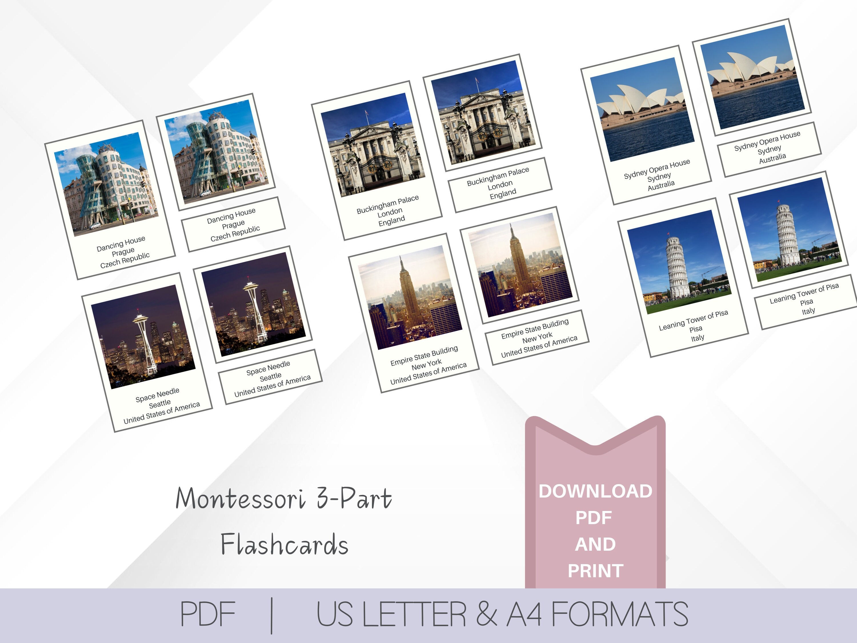 25 Famous Buildings | World Landmarks | Montessori School 3 Part ...