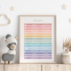 Bilingual Sports in French & English | Montessori Printable Educational ...