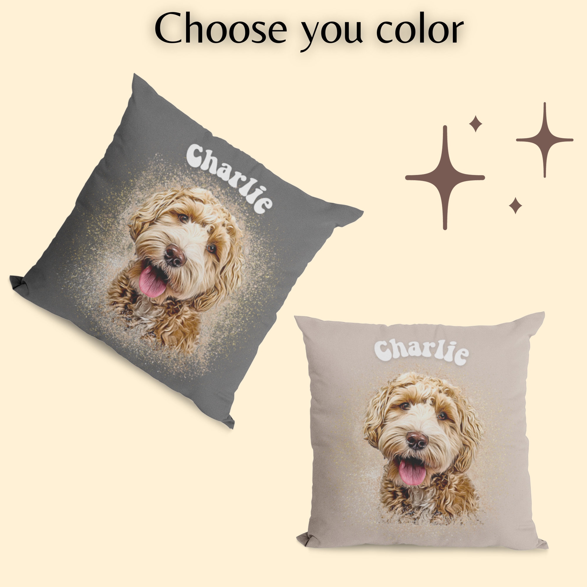 Personalized Pet Pillow With Pet Photo Name Cat Dog Pillow - Etsy