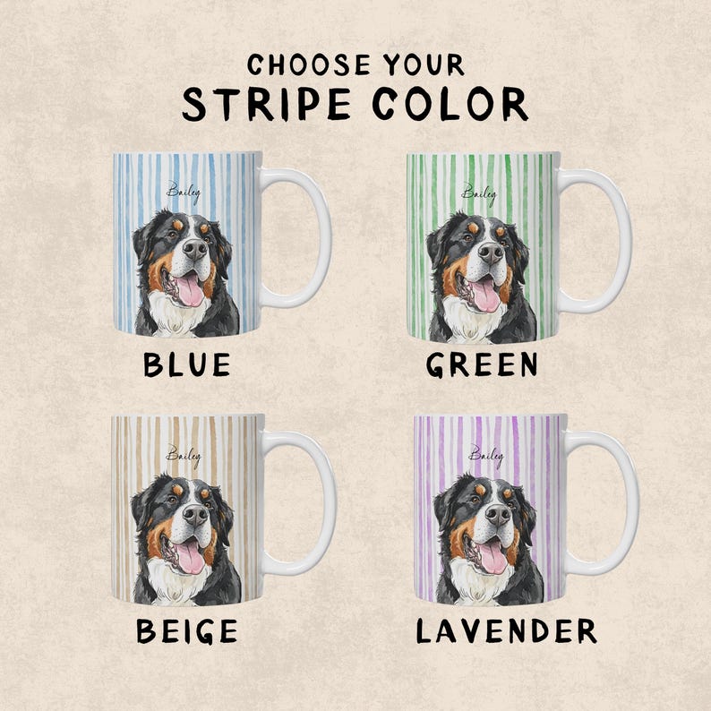 Personalized Pet Mug - Custom Watercolor Pet Portrait Mug ...