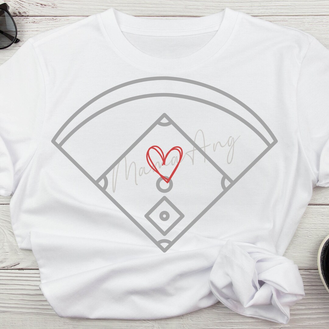 Heart Baseball Field SVG PNG: Digital Download - Etsy