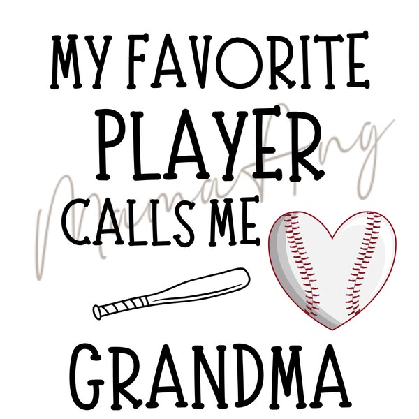 My Favorite Player Calls Me Grandma Svg Etsy