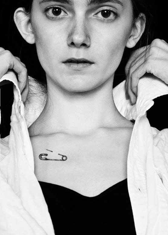Safety Pin Temporary Tattoo Etsy