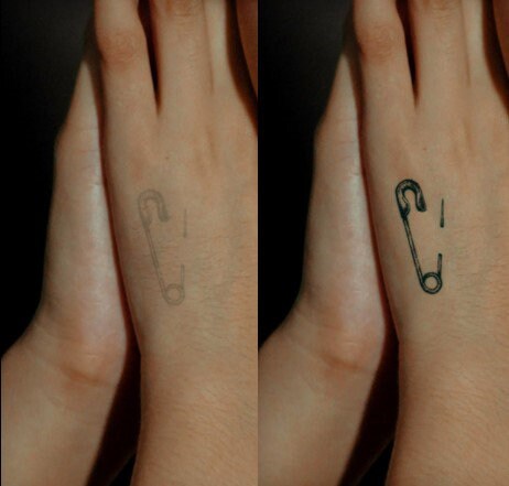 Safety Pin Temporary Tattoo Etsy