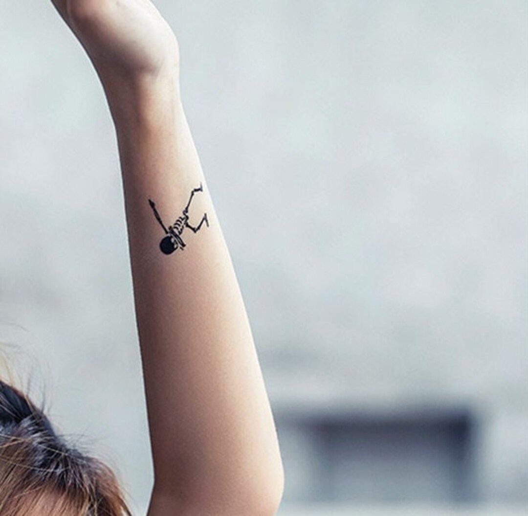 Small Swag Skull Temporary Tattoo - Etsy