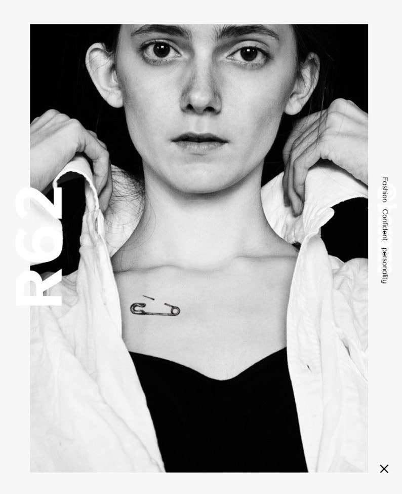 Safety Pin Temporary Tattoo - Etsy