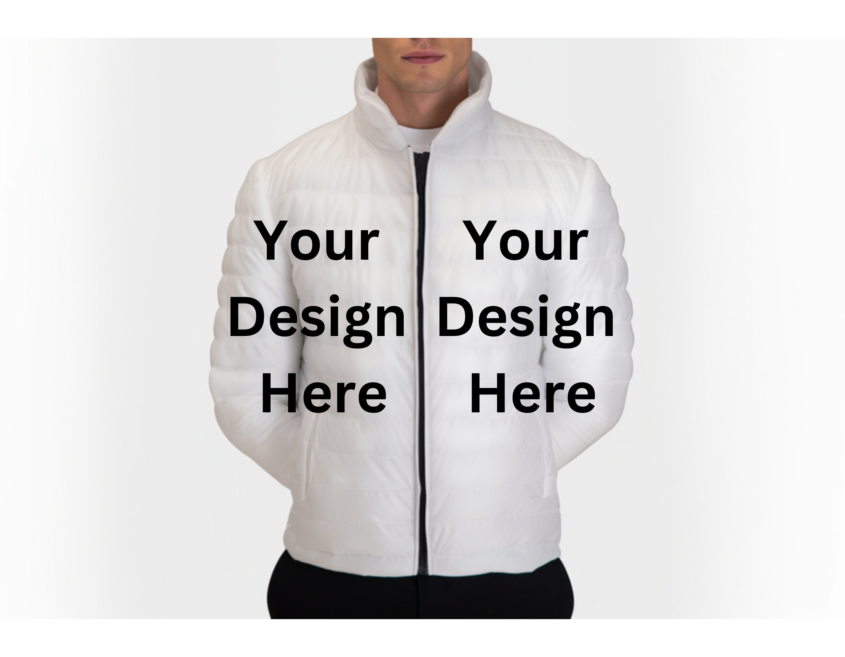 Custom Made to Order All-over Print Puffer Jacket, Custom All Over ...