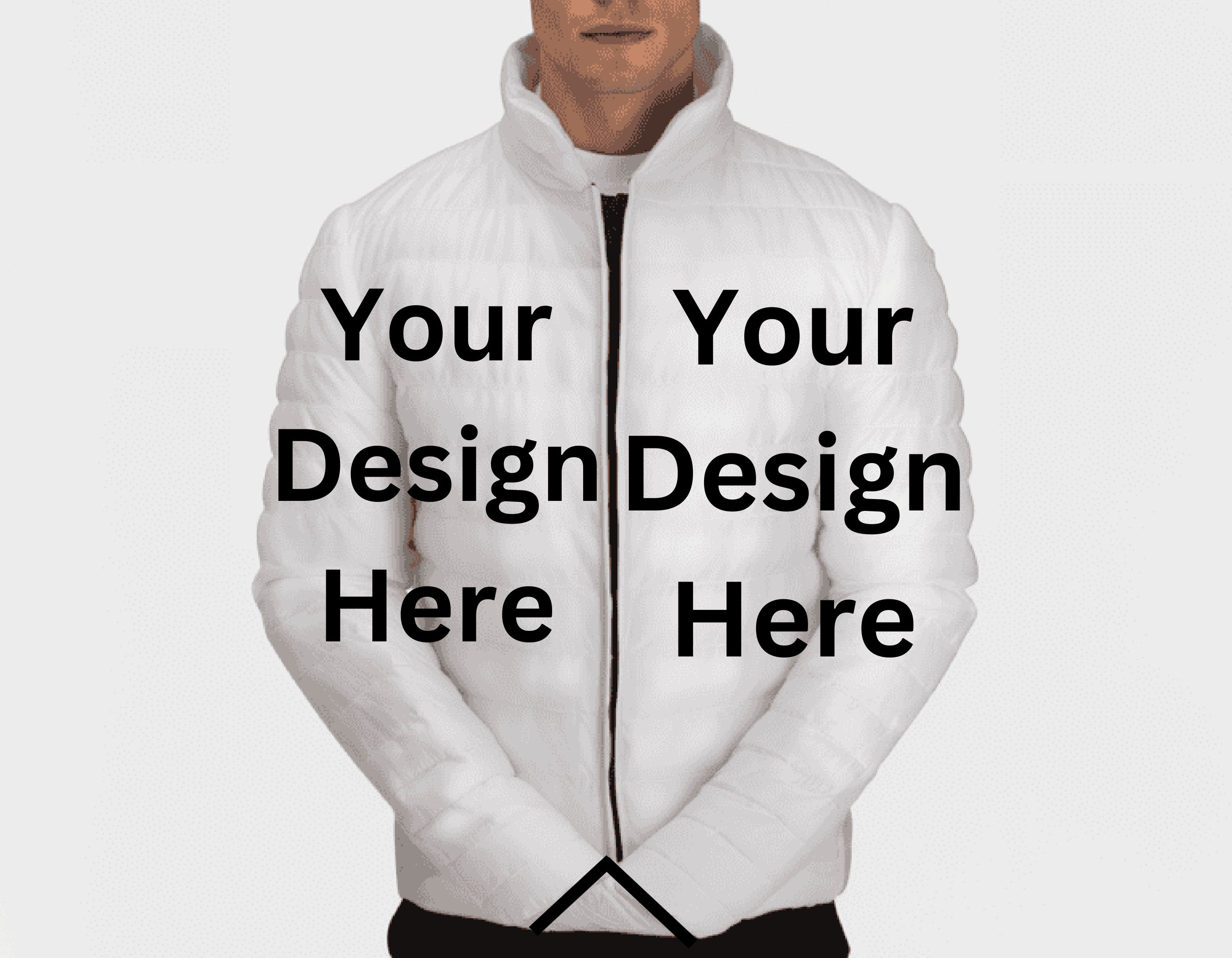 Custom Made to Order All-over Print Puffer Jacket, Custom All Over ...