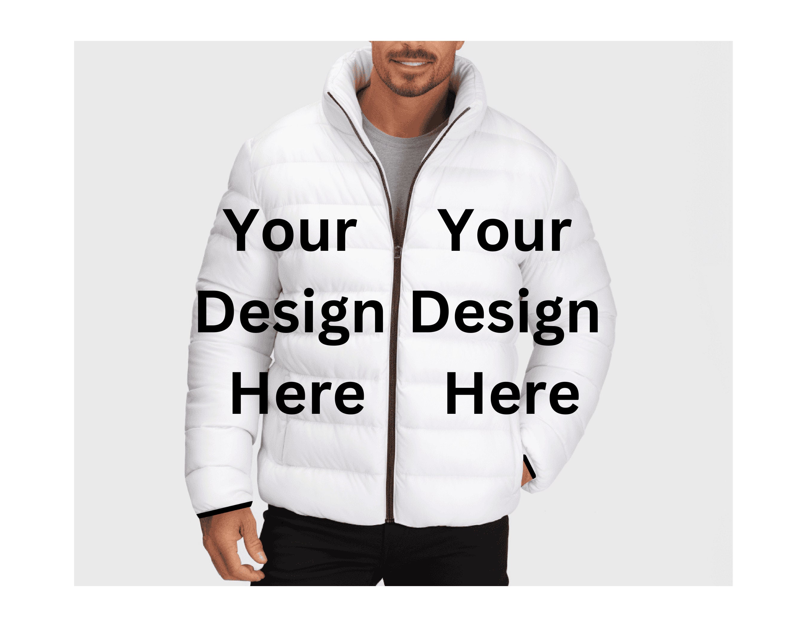 Custom Made to Order All-over Print Puffer Jacket, Custom All Over Print Puffer Jacket ...